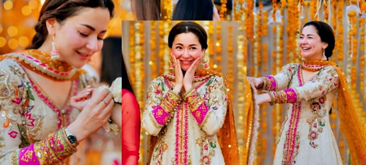 Hania Aamir Dazzles Fans In Gorgeous Yellow Look At Maria Unera’s Mayun ...