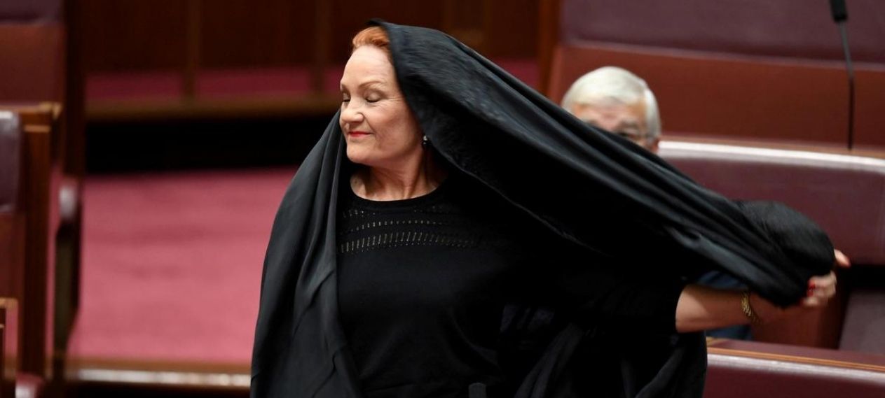 Australian Senator Stirs Outrage Wearing Burqa In Parliament