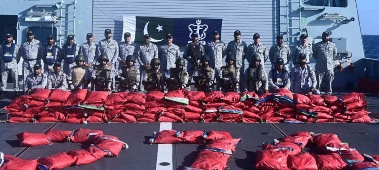 Pakistan Navy Intercepts 1,500 Kg Hashish At Sea