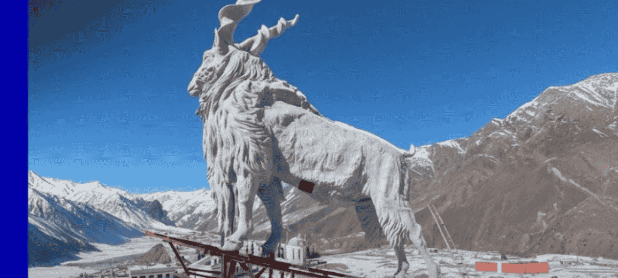 World’s Largest Markhor Sculpture Unveiled In Pakistan